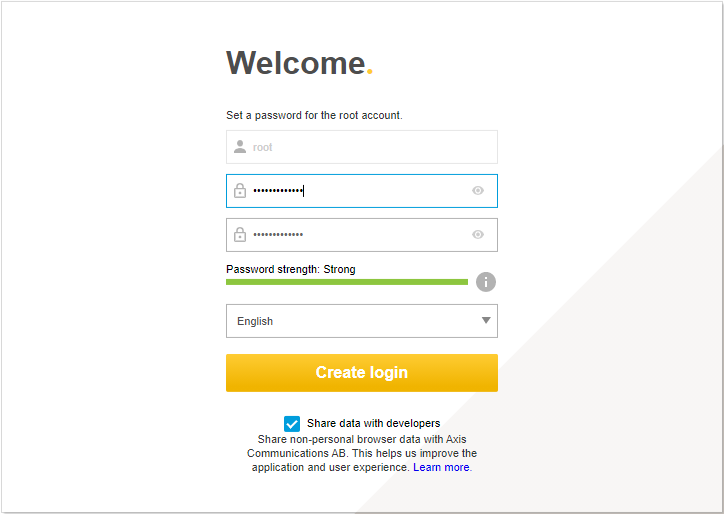 Axis: connecting through ONVIF